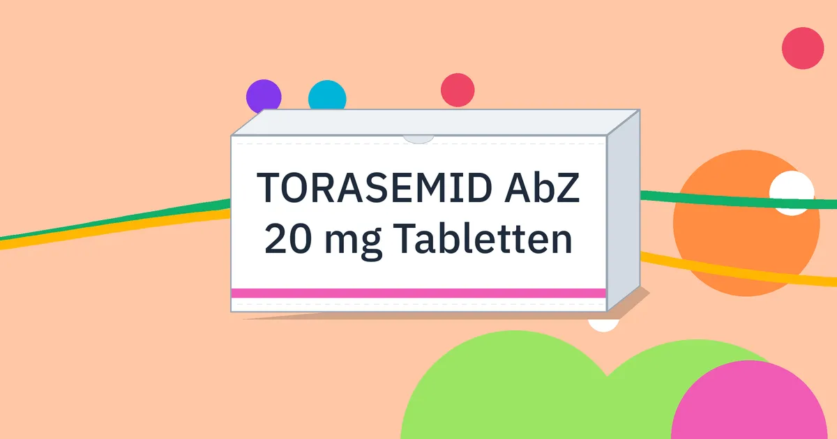 Symbolbild: Packung mit der Aufschrift TORASEMID AbZ 20 mg Tabletten (PZN 06551965) – Verfügbarkeit und Bezug in Apotheken in Frankfurt am Main
