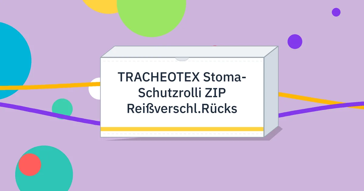 Symbolbild: Packung mit der Aufschrift TRACHEOTEX Stoma-Schutzrolli ZIP Reißverschl.Rücks (PZN 12410890) – Verfügbarkeit und Bezug in Apotheken in Frankfurt am Main