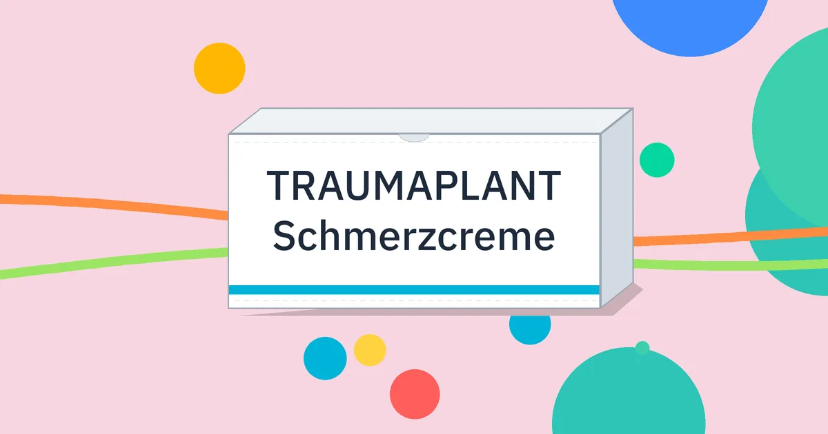 Symbolbild: Packung mit der Aufschrift TRAUMAPLANT Schmerzcreme (PZN 12421149) – Verfügbarkeit und Bezug in Apotheken in Frankfurt am Main