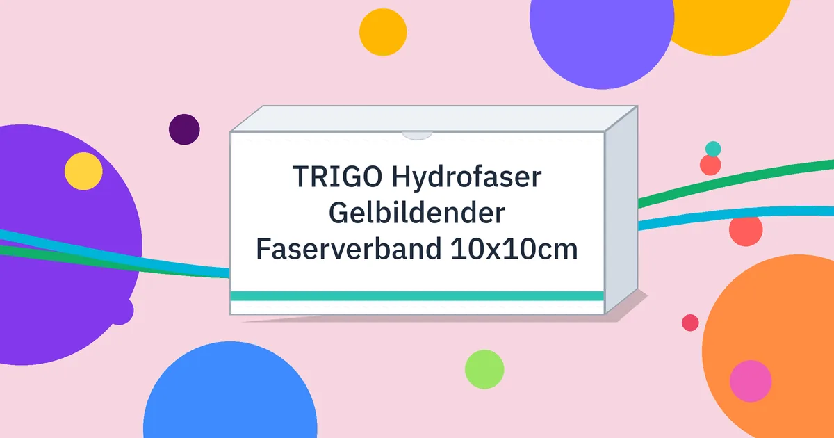 Symbolbild: Packung mit der Aufschrift TRIGO Hydrofaser Gelbildender Faserverband 10x10cm (PZN 19670401) – Verfügbarkeit und Bezug in Apotheken in Frankfurt am Main