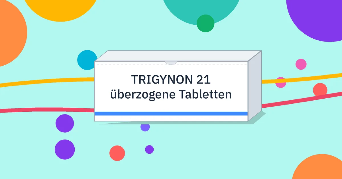Symbolbild: Packung mit der Aufschrift TRIGYNON 21 überzogene Tabletten (PZN 01575263) – Verfügbarkeit und Bezug in Apotheken in Frankfurt am Main