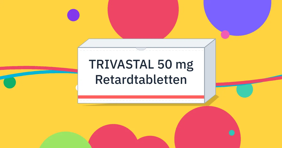 Symbolbild: Packung mit der Aufschrift TRIVASTAL 50 mg Retardtabletten (PZN 10167296) – Verfügbarkeit und Bezug in Apotheken in Frankfurt am Main