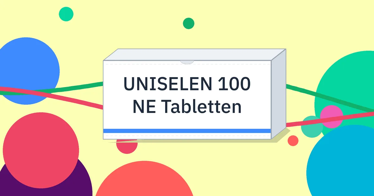 Symbolbild: Packung mit der Aufschrift UNISELEN 100 NE Tabletten (PZN 05747519) – Verfügbarkeit und Bezug in Apotheken in Frankfurt am Main