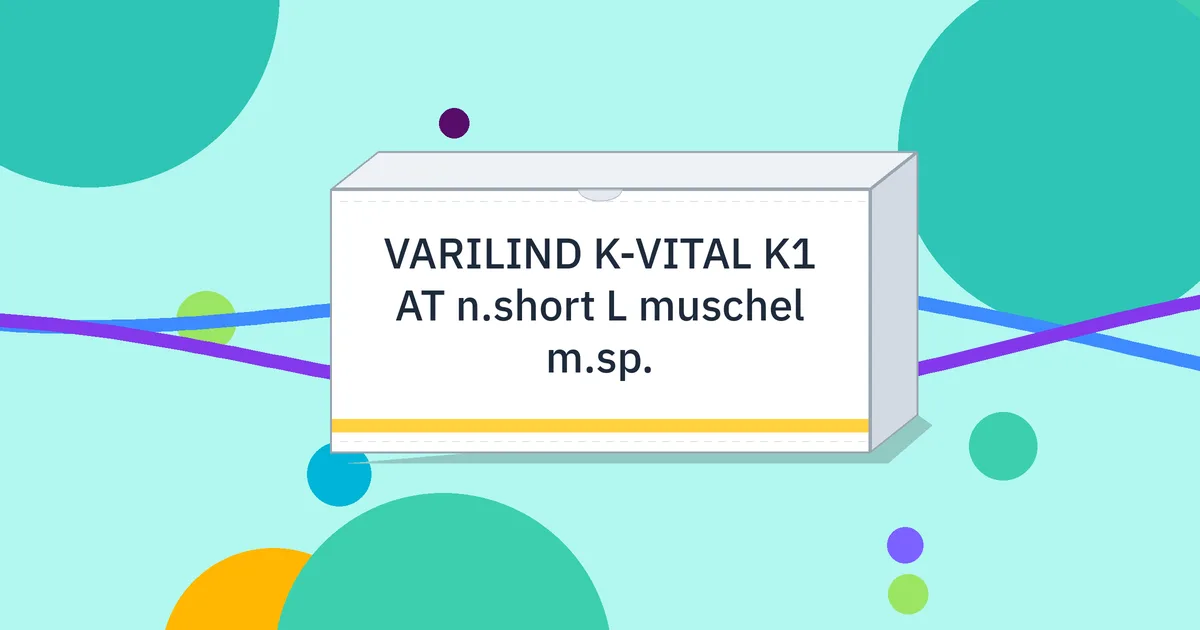 Symbolbild: Packung mit der Aufschrift VARILIND K-VITAL K1 AT n.short L muschel m.sp. (PZN 20560729) – Verfügbarkeit und Bezug in Apotheken in Frankfurt am Main