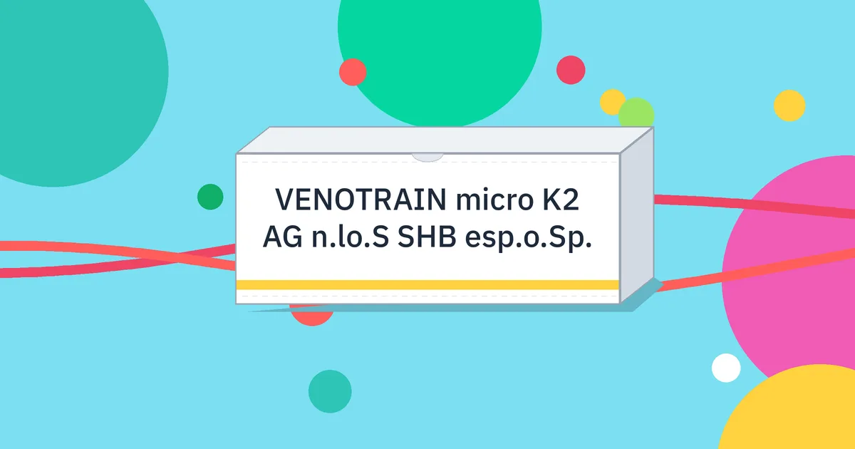 Symbolbild: Packung mit der Aufschrift VENOTRAIN micro K2 AG n.lo.S SHB esp.o.Sp. (PZN 05715235) – Verfügbarkeit und Bezug in Apotheken in Frankfurt am Main