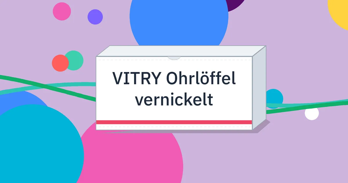Symbolbild: Packung mit der Aufschrift VITRY Ohrlöffel vernickelt (PZN 11688850) – Verfügbarkeit und Bezug in Apotheken in Frankfurt am Main