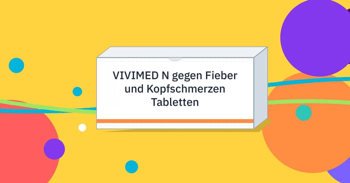 Symbolbild: Packung mit der Aufschrift VIVIMED N gegen Fieber und Kopfschmerzen Tabletten (PZN 00410353) – Verfügbarkeit und Bezug in Apotheken in Frankfurt am Main