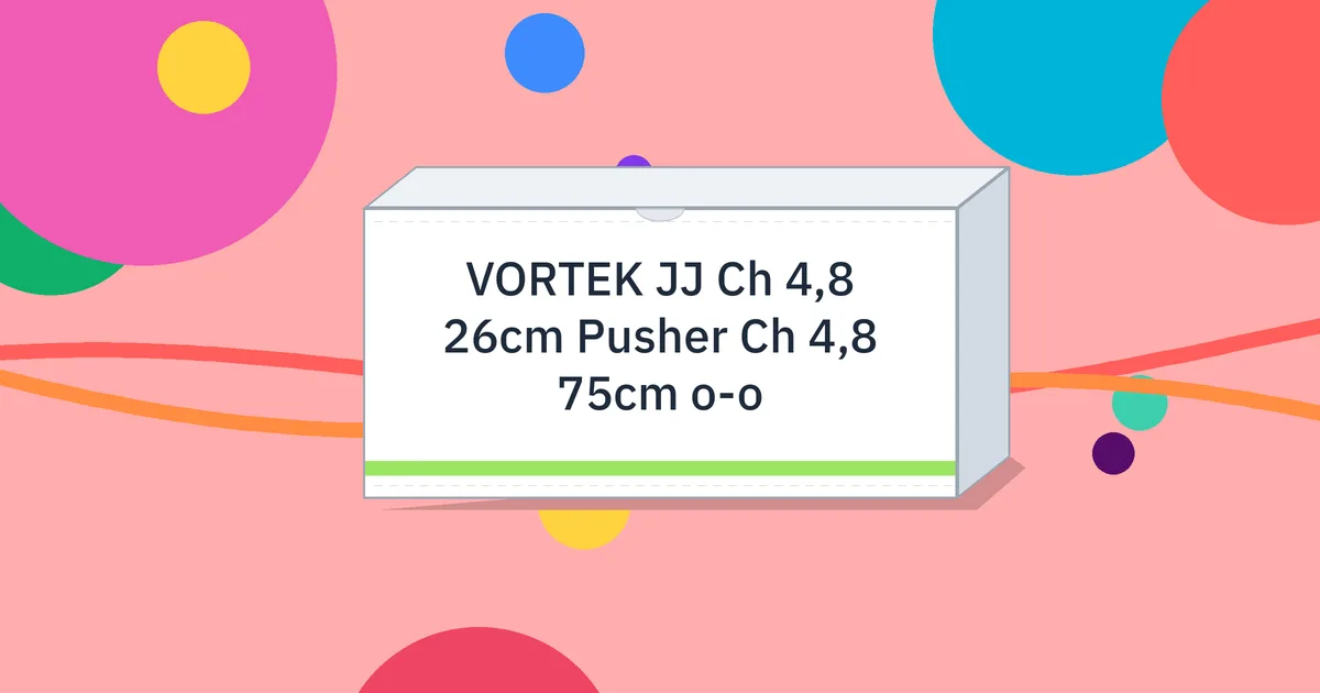 Symbolbild: Packung mit der Aufschrift VORTEK JJ Ch 4,8 26cm Pusher Ch 4,8 75cm o-o (PZN 00543841) – Verfügbarkeit und Bezug in Apotheken in Frankfurt am Main