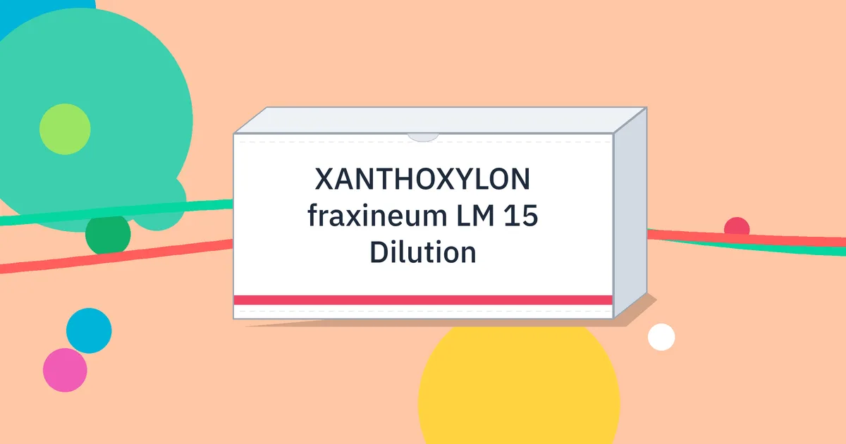 Symbolbild: Packung mit der Aufschrift XANTHOXYLON fraxineum LM 15 Dilution (PZN 13784405) – Verfügbarkeit und Bezug in Apotheken in Frankfurt am Main