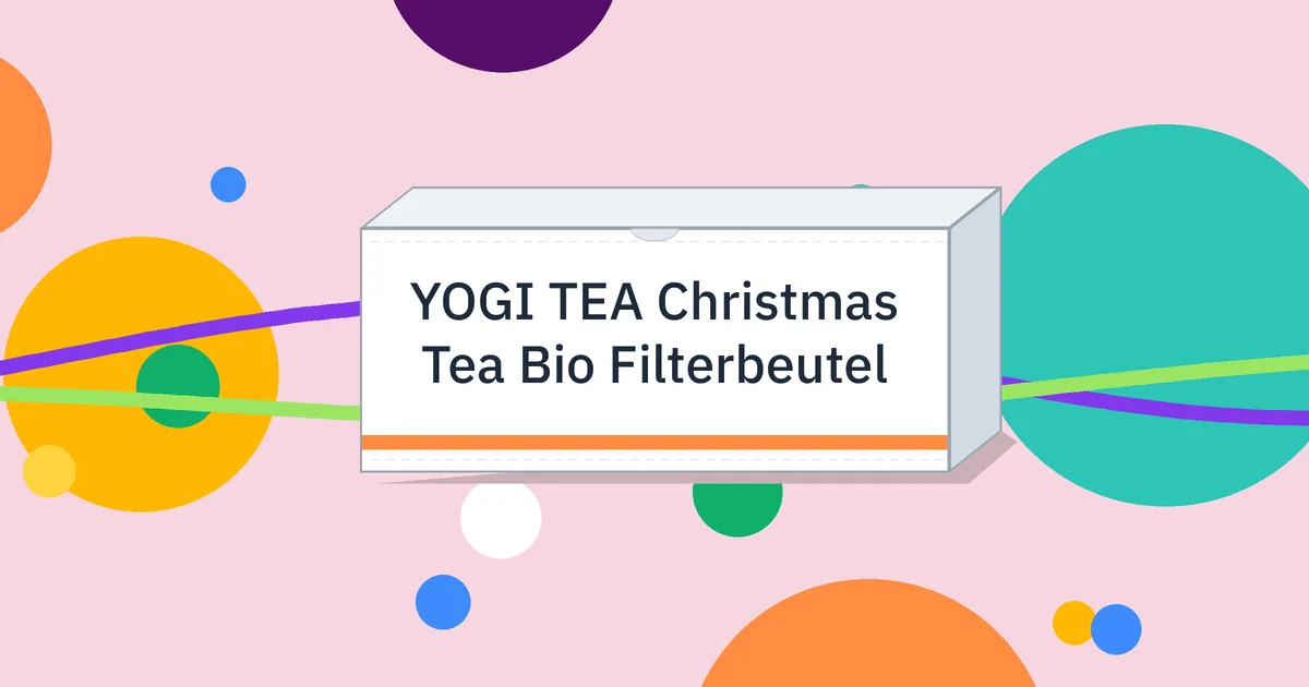 Symbolbild: Packung mit der Aufschrift YOGI TEA Christmas Tea Bio Filterbeutel (PZN 18441242) – Verfügbarkeit und Bezug in Apotheken in Frankfurt am Main