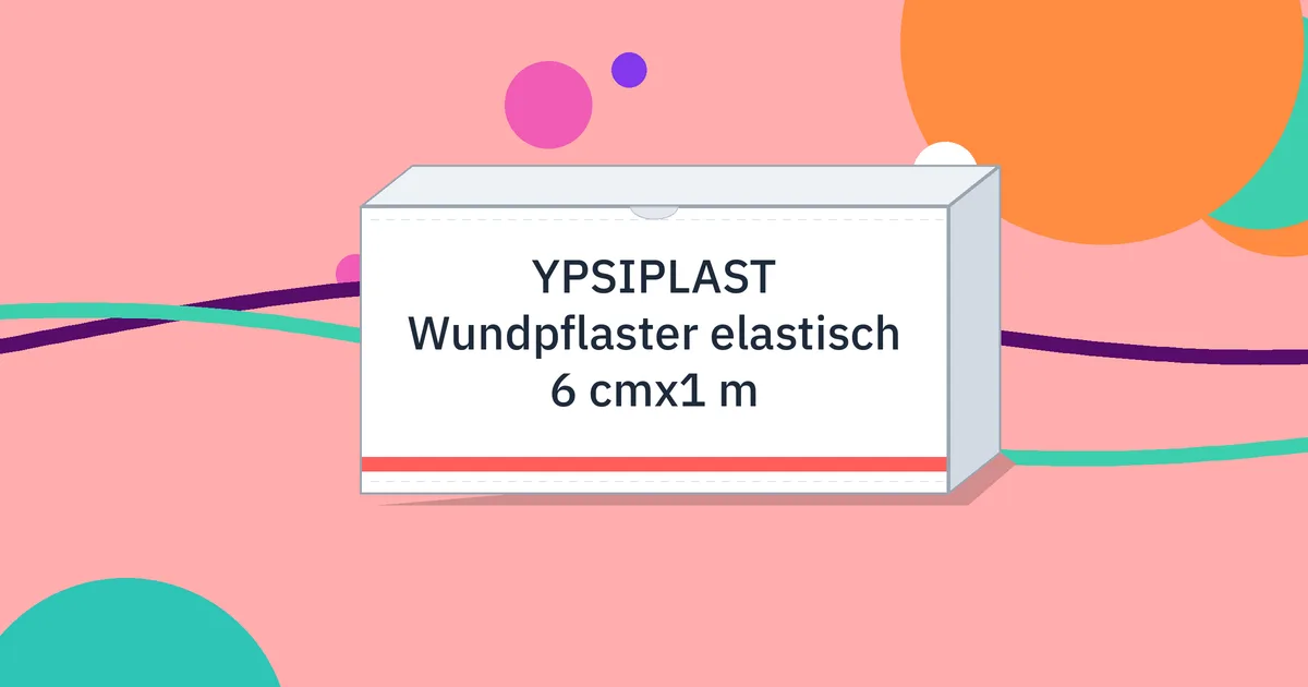 Symbolbild: Packung mit der Aufschrift YPSIPLAST Wundpflaster elastisch 6 cmx1 m (PZN 20364856) – Verfügbarkeit und Bezug in Apotheken in Frankfurt am Main