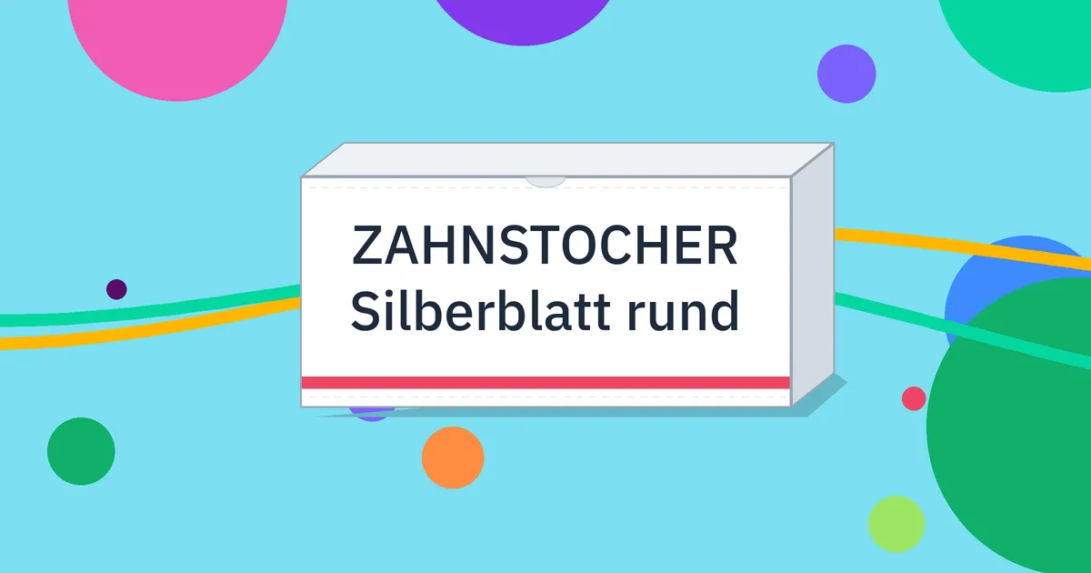 Symbolbild: Packung mit der Aufschrift ZAHNSTOCHER Silberblatt rund (PZN 01980101) – Verfügbarkeit und Bezug in Apotheken in Frankfurt am Main