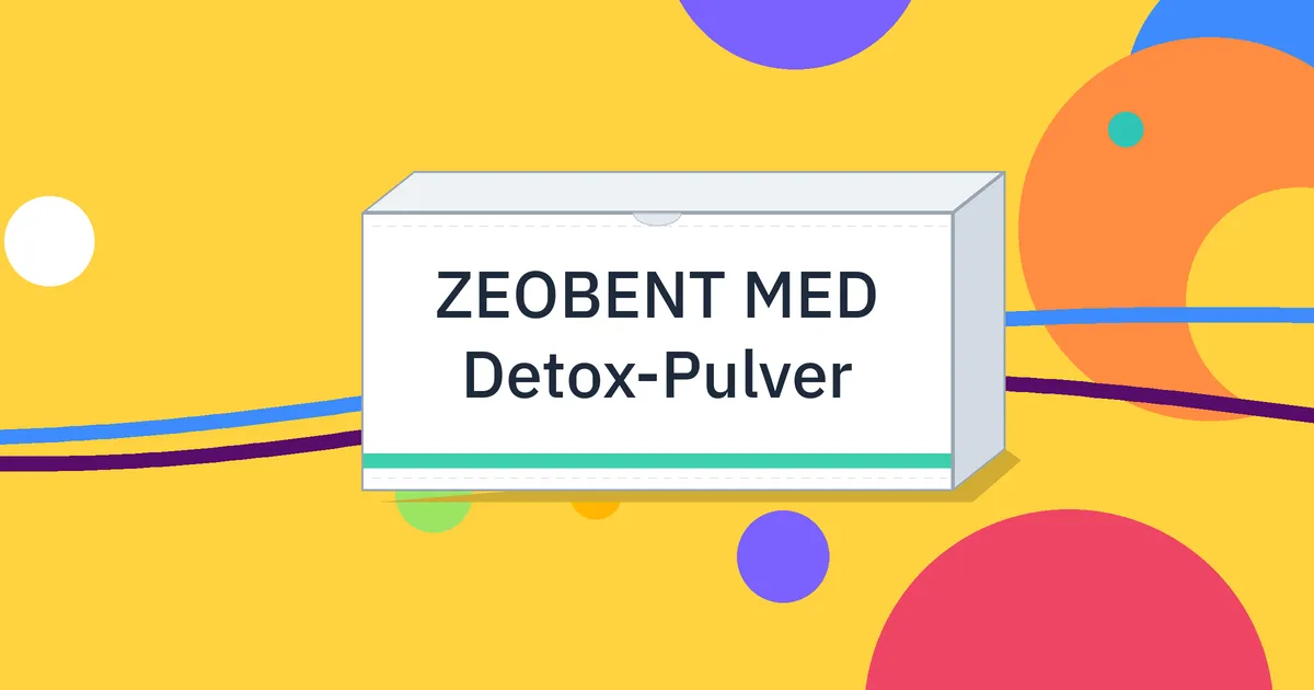 Symbolbild: Packung mit der Aufschrift ZEOBENT MED Detox-Pulver (PZN 19161208) – Verfügbarkeit und Bezug in Apotheken in Frankfurt am Main