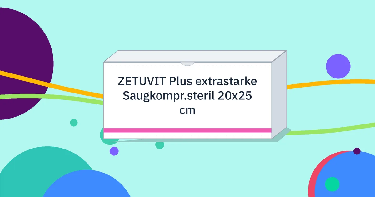 Symbolbild: Packung mit der Aufschrift ZETUVIT Plus extrastarke Saugkompr.steril 20x25 cm (PZN 15889605) – Verfügbarkeit und Bezug in Apotheken in Frankfurt am Main