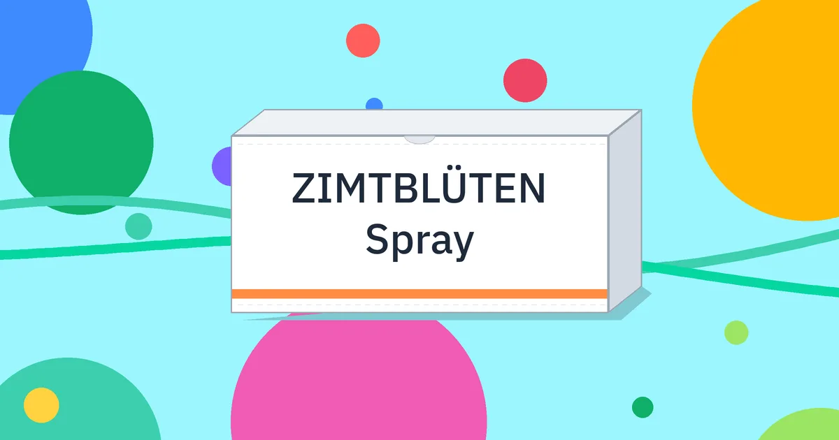 Symbolbild: Packung mit der Aufschrift ZIMTBLÜTEN Spray (PZN 17556204) – Verfügbarkeit und Bezug in Apotheken in Frankfurt am Main