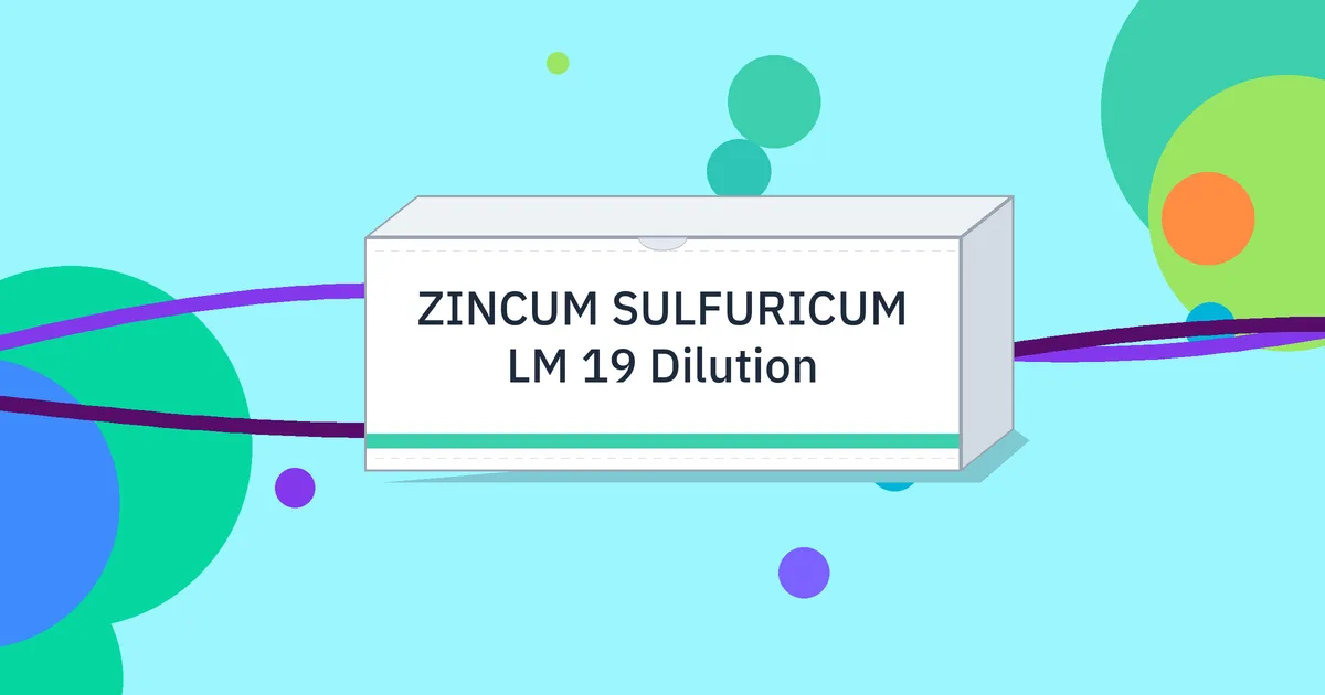 Symbolbild: Packung mit der Aufschrift ZINCUM SULFURICUM LM 19 Dilution (PZN 13300229) – Verfügbarkeit und Bezug in Apotheken in Frankfurt am Main