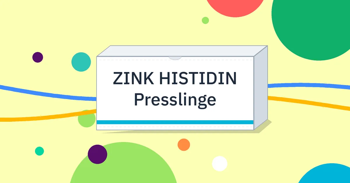 Symbolbild: Packung mit der Aufschrift ZINK HISTIDIN Presslinge (PZN 14040813) – Verfügbarkeit und Bezug in Apotheken in Frankfurt am Main