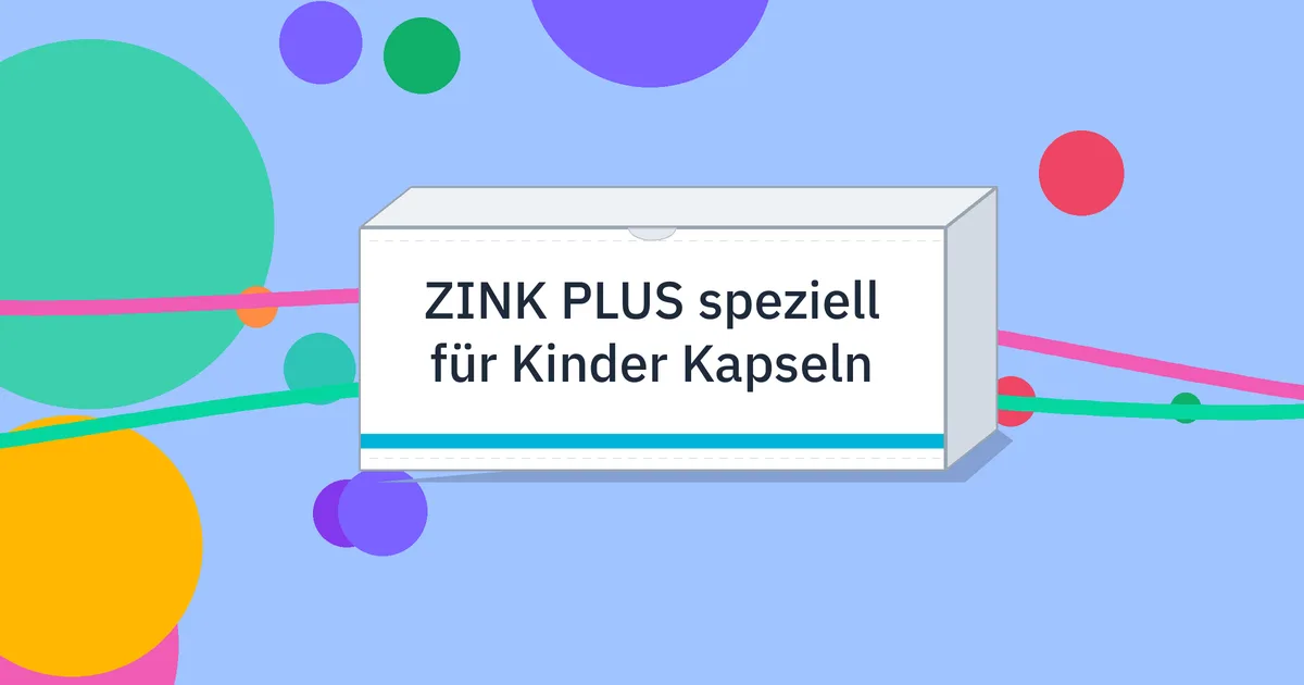 Symbolbild: Packung mit der Aufschrift ZINK PLUS speziell für Kinder Kapseln (PZN 15738504) – Verfügbarkeit und Bezug in Apotheken in Frankfurt am Main