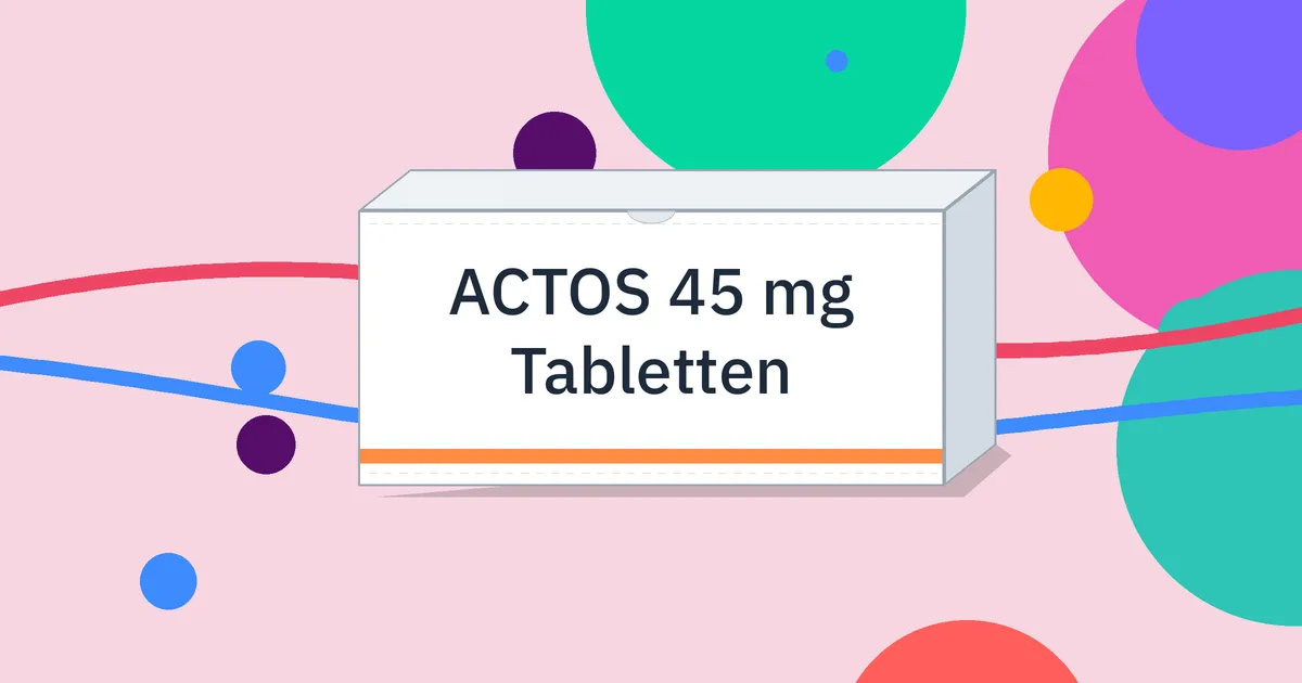 Symbolbild: Packung mit der Aufschrift ACTOS 45 mg Tabletten (PZN 09423363) – Verfügbarkeit und Bezug in Apotheken in Frankfurt am Main