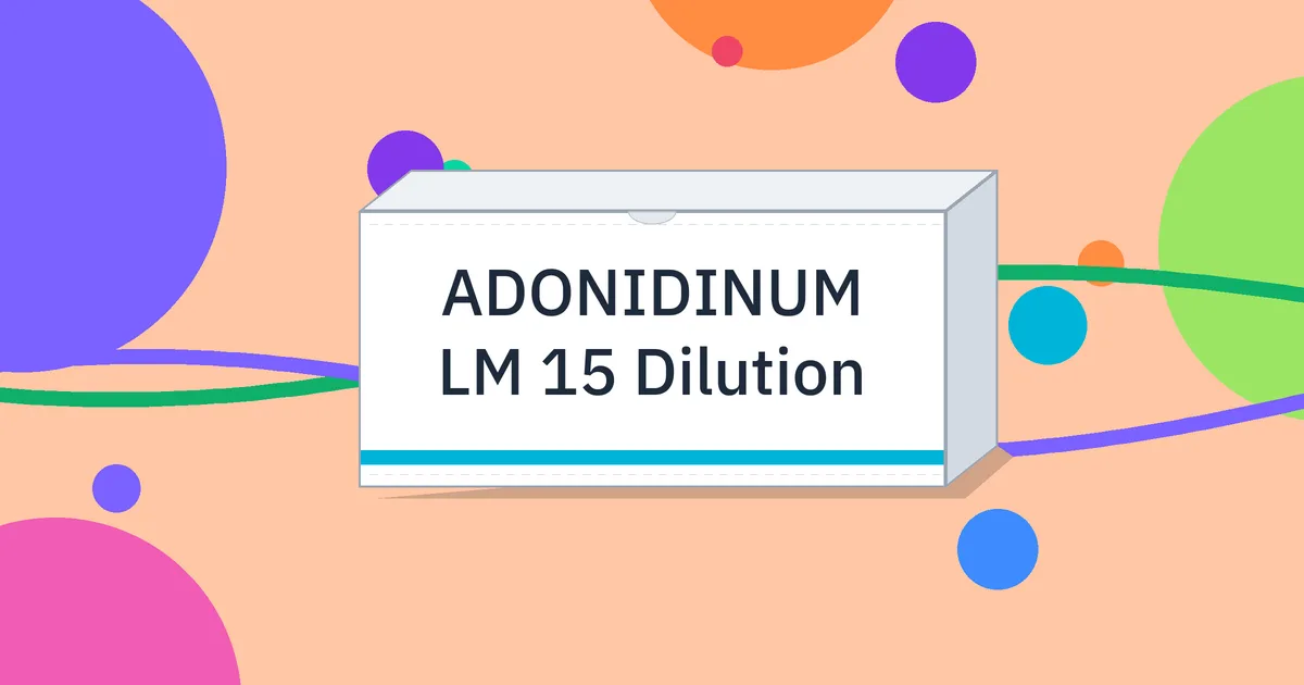 Symbolbild: Packung mit der Aufschrift ADONIDINUM LM 15 Dilution (PZN 13297409) – Verfügbarkeit und Bezug in Apotheken in Frankfurt am Main