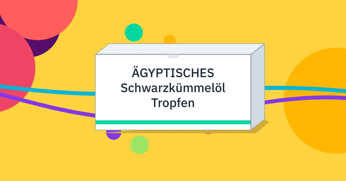 Symbolbild: Packung mit der Aufschrift ÄGYPTISCHES Schwarzkümmelöl Tropfen (PZN 11075900) – Verfügbarkeit und Bezug in Apotheken in Frankfurt am Main