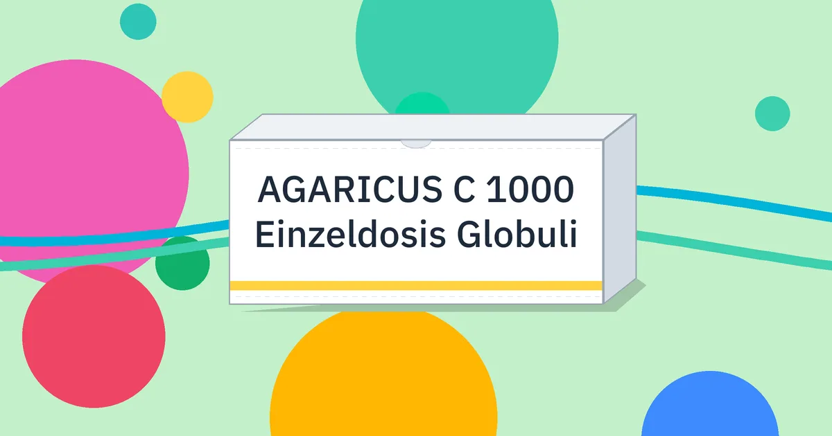 Symbolbild: Packung mit der Aufschrift AGARICUS C 1000 Einzeldosis Globuli (PZN 03032696) – Verfügbarkeit und Bezug in Apotheken in Frankfurt am Main
