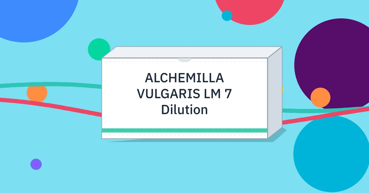 Symbolbild: Packung mit der Aufschrift ALCHEMILLA VULGARIS LM 7 Dilution (PZN 13308722) – Verfügbarkeit und Bezug in Apotheken in Frankfurt am Main