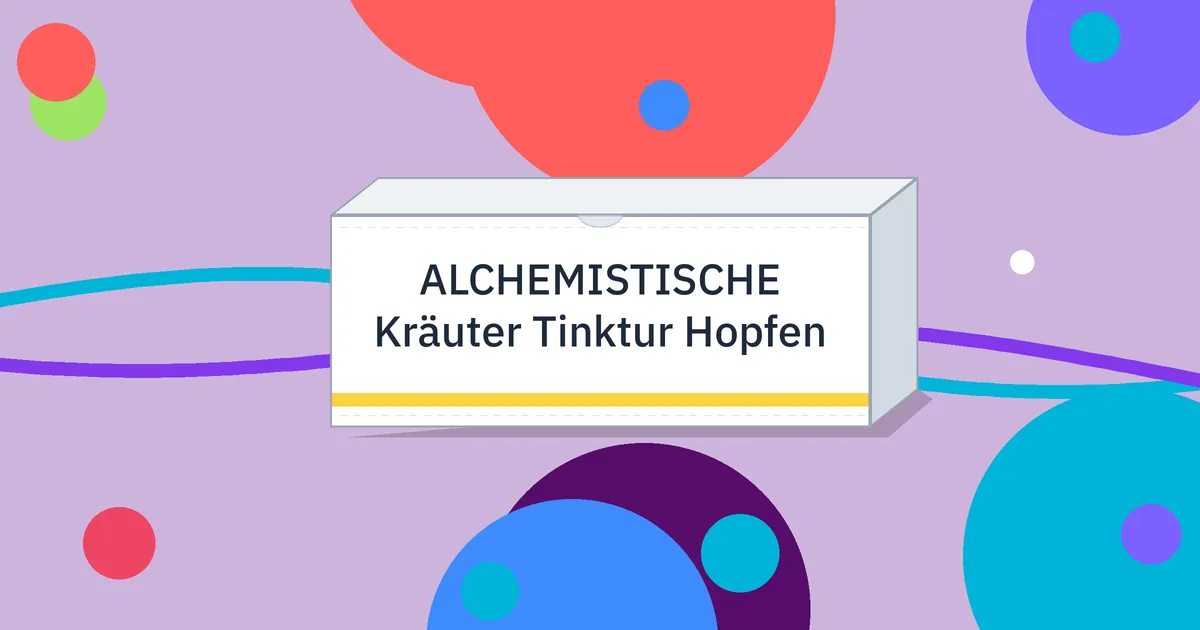 Symbolbild: Packung mit der Aufschrift ALCHEMISTISCHE Kräuter Tinktur Hopfen (PZN 12512739) – Verfügbarkeit und Bezug in Apotheken in Frankfurt am Main