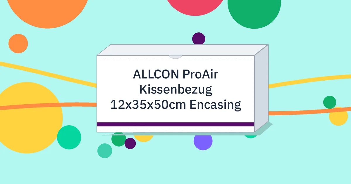 Symbolbild: Packung mit der Aufschrift ALLCON ProAir Kissenbezug 12x35x50cm Encasing (PZN 19762267) – Verfügbarkeit und Bezug in Apotheken in Frankfurt am Main