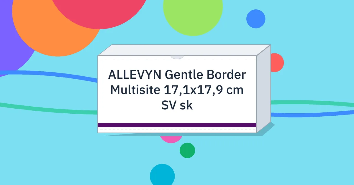 Symbolbild: Packung mit der Aufschrift ALLEVYN Gentle Border Multisite 17,1x17,9 cm SV sk (PZN 10116962) – Verfügbarkeit und Bezug in Apotheken in Frankfurt am Main