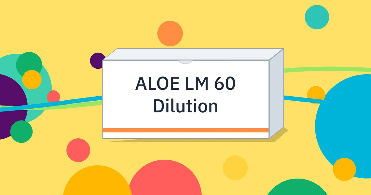 Symbolbild: Packung mit der Aufschrift ALOE LM 60 Dilution (PZN 12757777) – Verfügbarkeit und Bezug in Apotheken in Frankfurt am Main