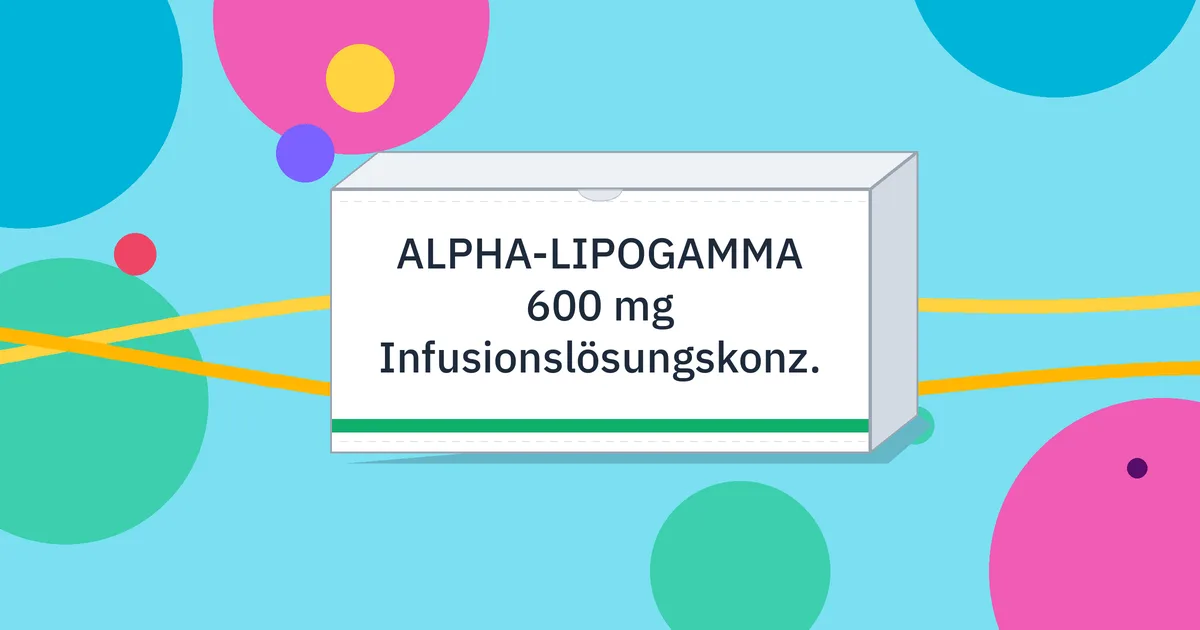 Symbolbild: Packung mit der Aufschrift ALPHA-LIPOGAMMA 600 mg Infusionslösungskonz. (PZN 02757322) – Verfügbarkeit und Bezug in Apotheken in Frankfurt am Main