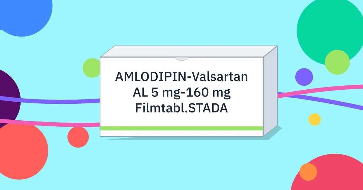 Symbolbild: Packung mit der Aufschrift AMLODIPIN-Valsartan AL 5 mg-160 mg Filmtabl.STADA (PZN 19694459) – Verfügbarkeit und Bezug in Apotheken in Frankfurt am Main