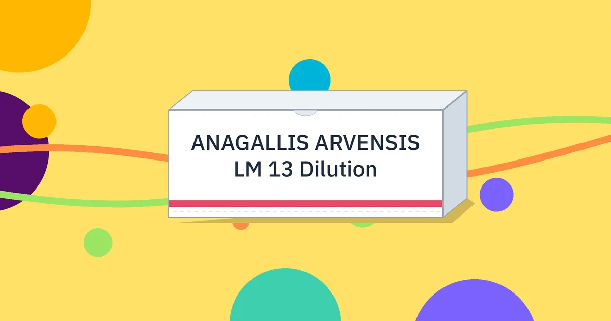 Symbolbild: Packung mit der Aufschrift ANAGALLIS ARVENSIS LM 13 Dilution (PZN 13327889) – Verfügbarkeit und Bezug in Apotheken in Frankfurt am Main