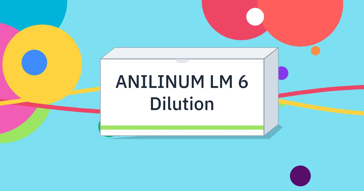 Symbolbild: Packung mit der Aufschrift ANILINUM LM 6 Dilution (PZN 12762318) – Verfügbarkeit und Bezug in Apotheken in Frankfurt am Main