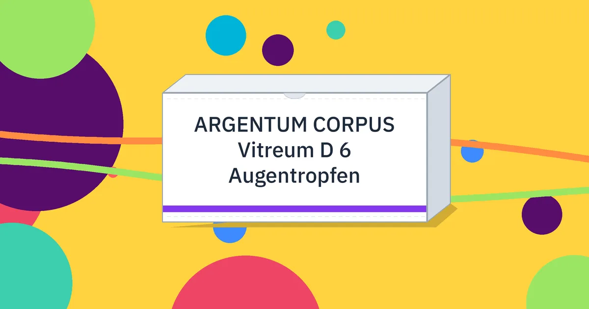 Symbolbild: Packung mit der Aufschrift ARGENTUM CORPUS Vitreum D 6 Augentropfen (PZN 02640749) – Verfügbarkeit und Bezug in Apotheken in Frankfurt am Main