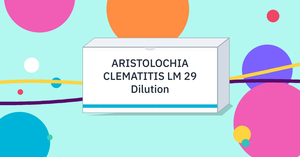 Symbolbild: Packung mit der Aufschrift ARISTOLOCHIA CLEMATITIS LM 29 Dilution (PZN 13391806) – Verfügbarkeit und Bezug in Apotheken in Frankfurt am Main
