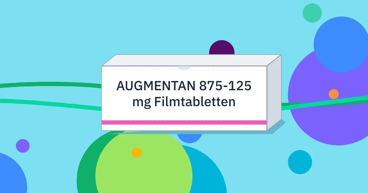 Symbolbild: Packung mit der Aufschrift AUGMENTAN 875-125 mg Filmtabletten (PZN 18831598) – Verfügbarkeit und Bezug in Apotheken in Frankfurt am Main