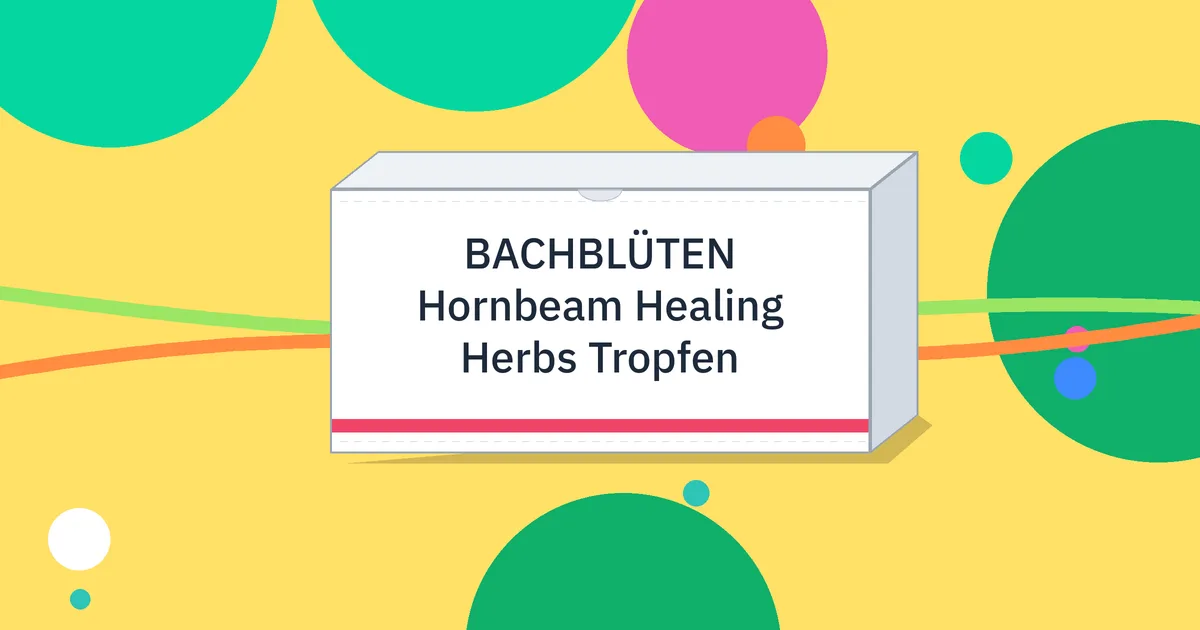 Symbolbild: Packung mit der Aufschrift BACHBLÜTEN Hornbeam Healing Herbs Tropfen (PZN 07364739) – Verfügbarkeit und Bezug in Apotheken in Frankfurt am Main