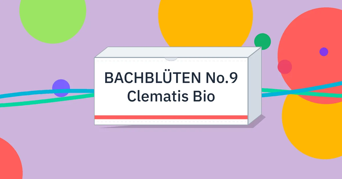 Symbolbild: Packung mit der Aufschrift BACHBLÜTEN No.9 Clematis Bio (PZN 10310552) – Verfügbarkeit und Bezug in Apotheken in Frankfurt am Main