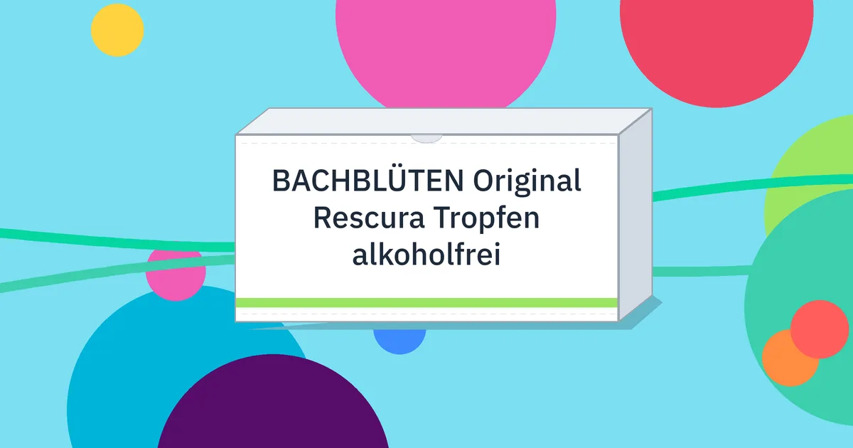 Symbolbild: Packung mit der Aufschrift BACHBLÜTEN Original Rescura Tropfen alkoholfrei (PZN 16391801) – Verfügbarkeit und Bezug in Apotheken in Frankfurt am Main