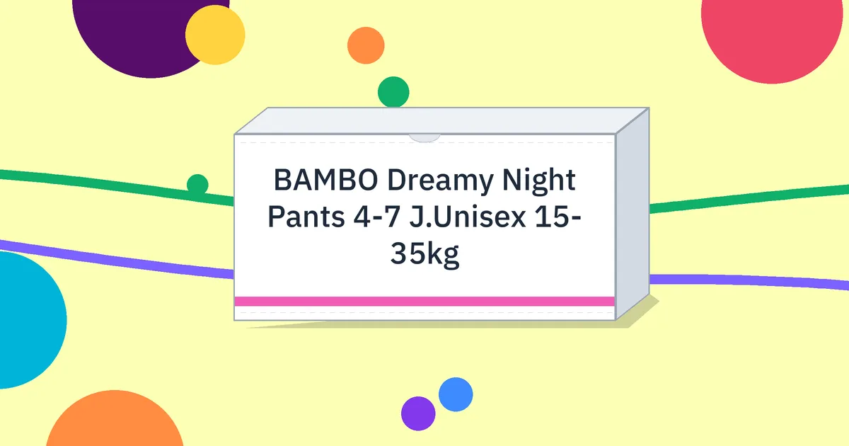 Symbolbild: Packung mit der Aufschrift BAMBO Dreamy Night Pants 4-7 J.Unisex 15-35kg (PZN 19125365) – Verfügbarkeit und Bezug in Apotheken in Frankfurt am Main