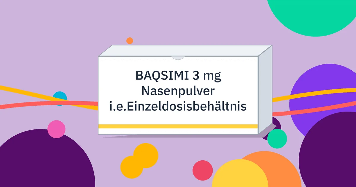 Symbolbild: Packung mit der Aufschrift BAQSIMI 3 mg Nasenpulver i.e.Einzeldosisbehältnis (PZN 17885238) – Verfügbarkeit und Bezug in Apotheken in Frankfurt am Main