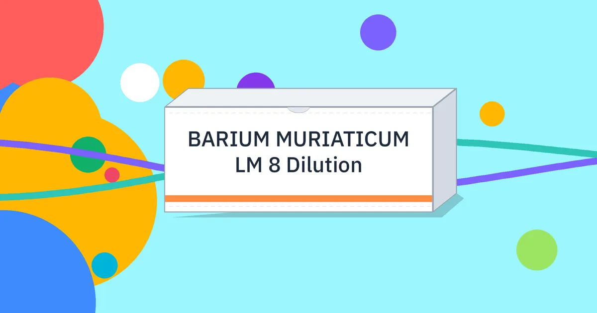 Symbolbild: Packung mit der Aufschrift BARIUM MURIATICUM LM 8 Dilution (PZN 12790237) – Verfügbarkeit und Bezug in Apotheken in Frankfurt am Main