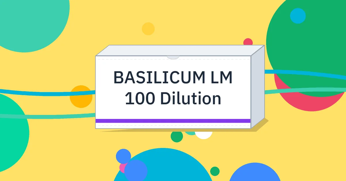 Symbolbild: Packung mit der Aufschrift BASILICUM LM 100 Dilution (PZN 12791018) – Verfügbarkeit und Bezug in Apotheken in Frankfurt am Main