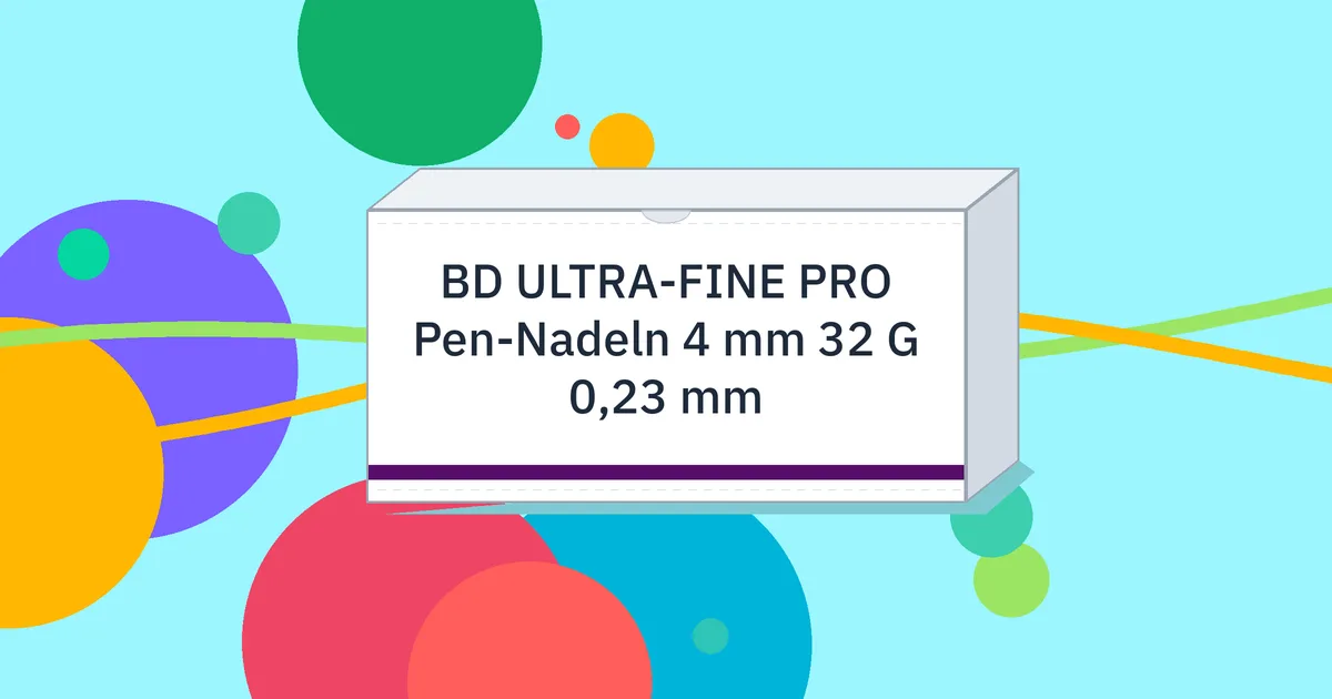 Symbolbild: Packung mit der Aufschrift BD ULTRA-FINE PRO Pen-Nadeln 4 mm 32 G 0,23 mm (PZN 14046738) – Verfügbarkeit und Bezug in Apotheken in Frankfurt am Main