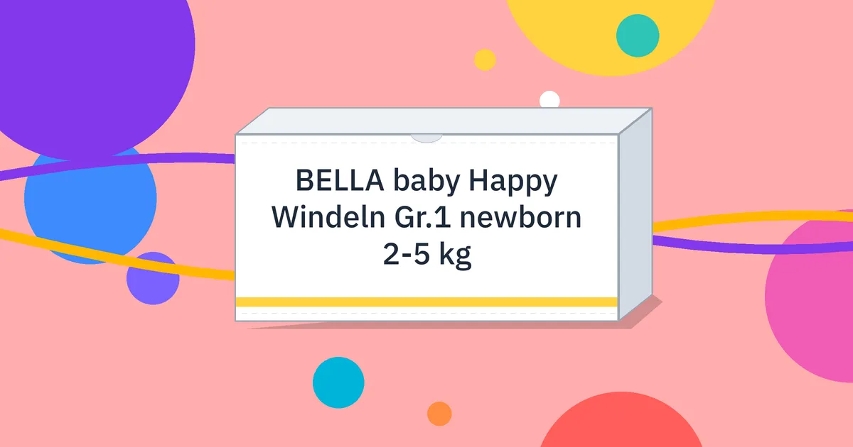 Symbolbild: Packung mit der Aufschrift BELLA baby Happy Windeln Gr.1 newborn 2-5 kg (PZN 17368514) – Verfügbarkeit und Bezug in Apotheken in Frankfurt am Main