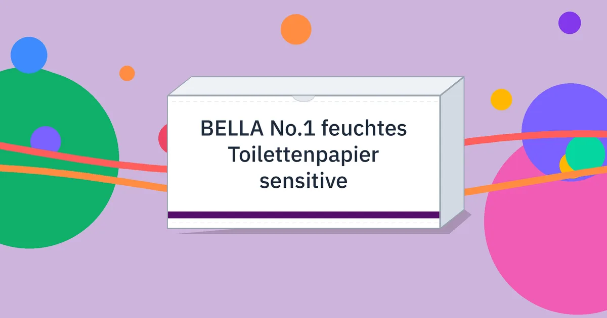 Symbolbild: Packung mit der Aufschrift BELLA No.1 feuchtes Toilettenpapier sensitive (PZN 19476219) – Verfügbarkeit und Bezug in Apotheken in Frankfurt am Main