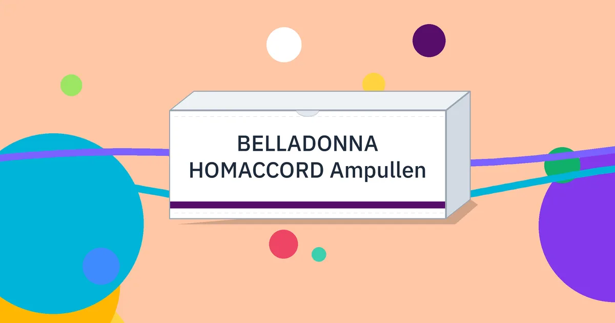 Symbolbild: Packung mit der Aufschrift BELLADONNA HOMACCORD Ampullen (PZN 00113460) – Verfügbarkeit und Bezug in Apotheken in Frankfurt am Main