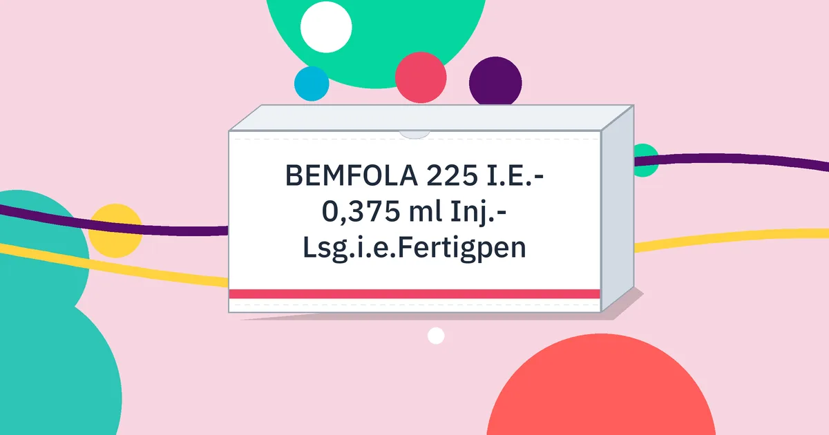 Symbolbild: Packung mit der Aufschrift BEMFOLA 225 I.E.-0,375 ml Inj.-Lsg.i.e.Fertigpen (PZN 16238502) – Verfügbarkeit und Bezug in Apotheken in Frankfurt am Main